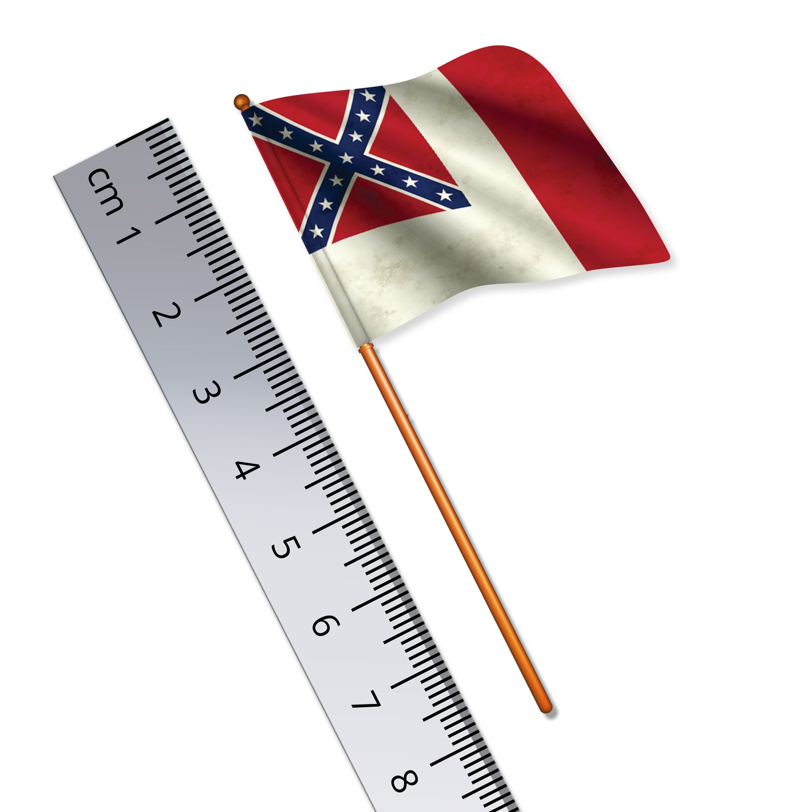 Confederate Blood-Stained Banner Flag, Civil War (1:32 Scale Toy Flag ...